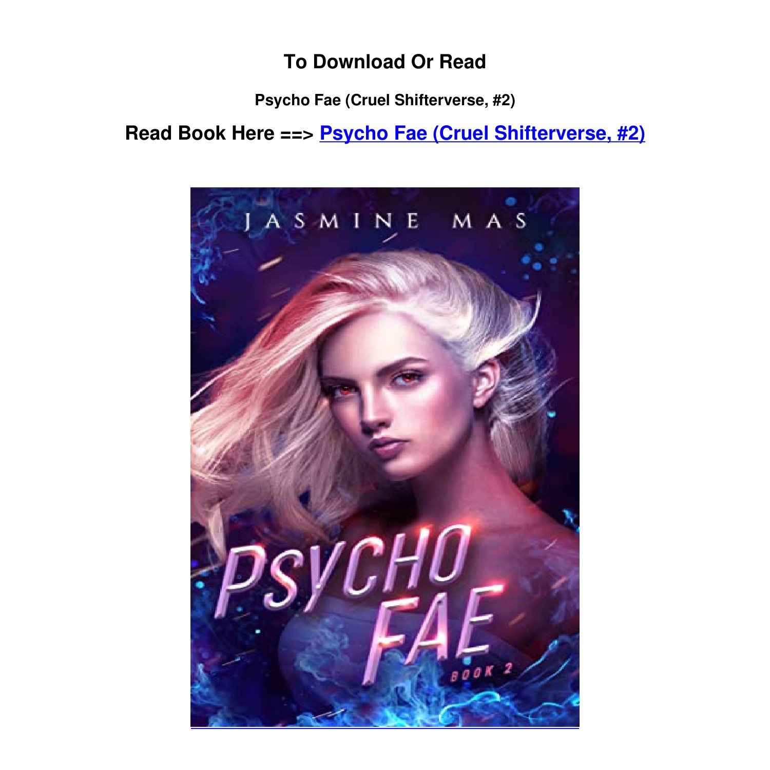 Pdf DOWNLOAD Psycho Fae Cruel Shifterverse 2 By Jasmine Mas.pdf | DocDroid