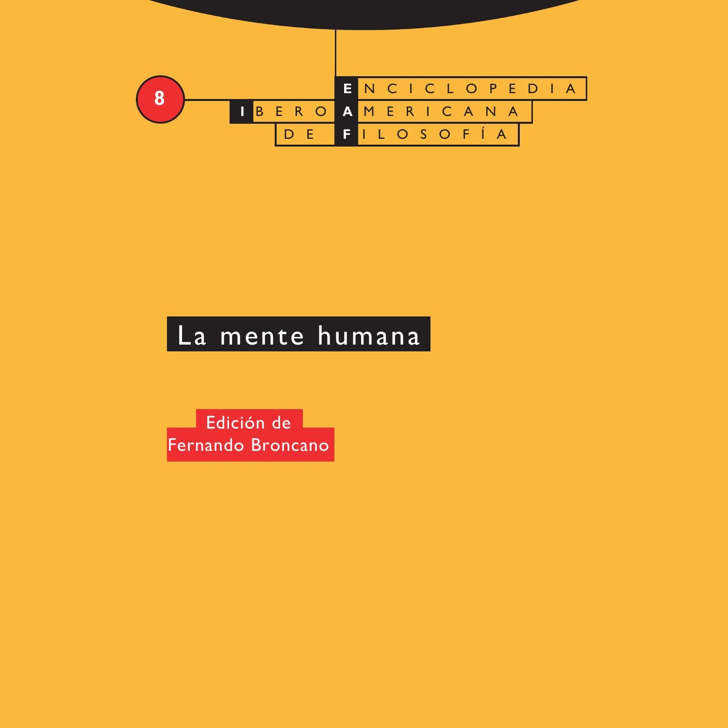 (Enciclopedia Iberoamericana de Filosofía 8) Fernando Broncano (ed ...
