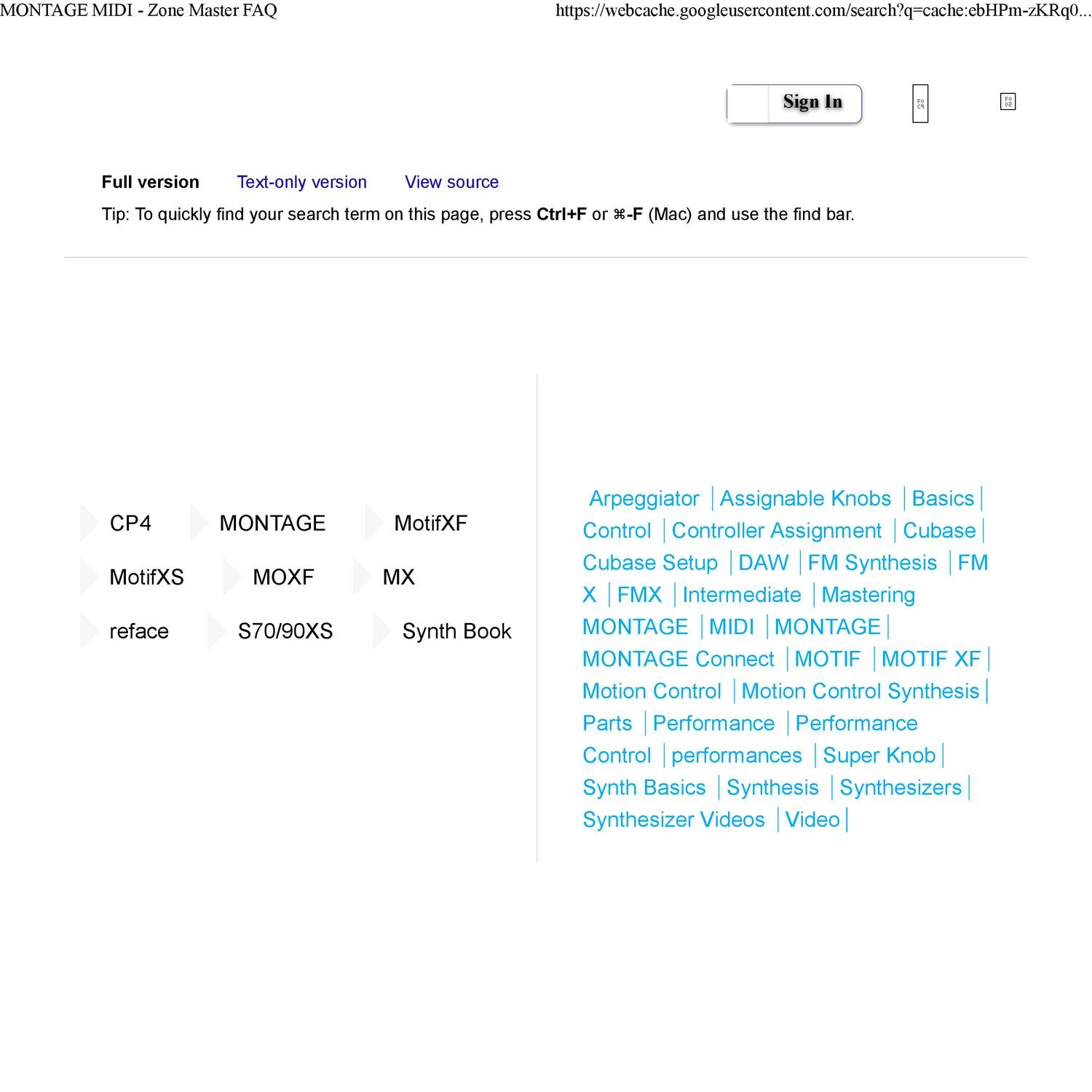 MONTAGE MIDI - Zone Master FAQ.pdf | DocDroid