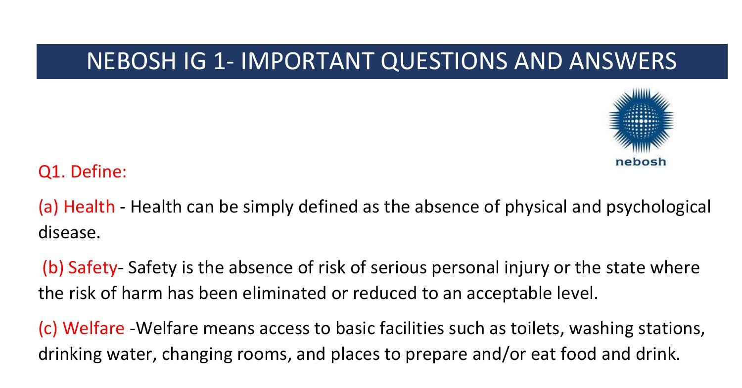 NEBOSH IG1 Question and answer.pdf | DocDroid