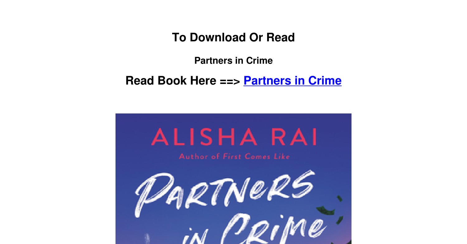 EPub DOWNLOAD Partners in Crime By Alisha Rai.pdf | DocDroid