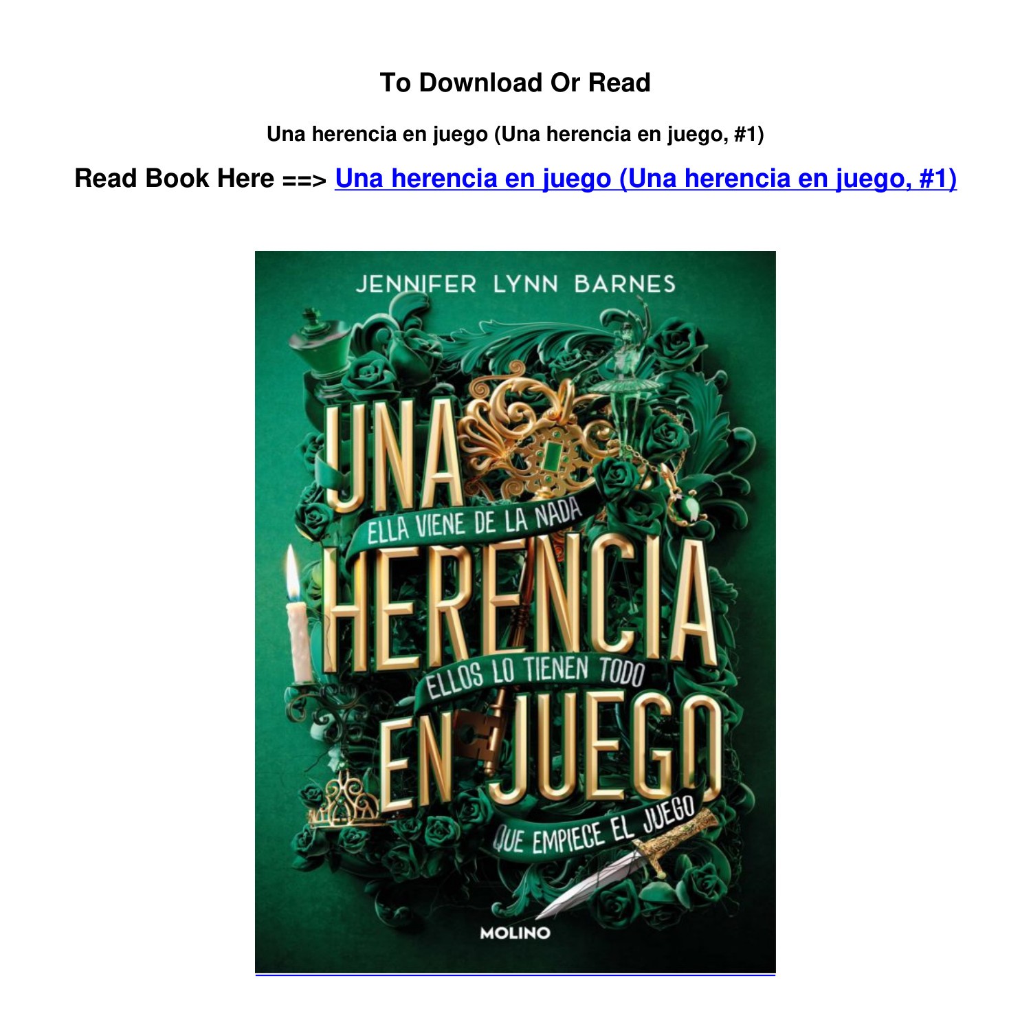 download PDF Una herencia en juego Una herencia en juego 1 by Jennifer .pdf | DocDroid