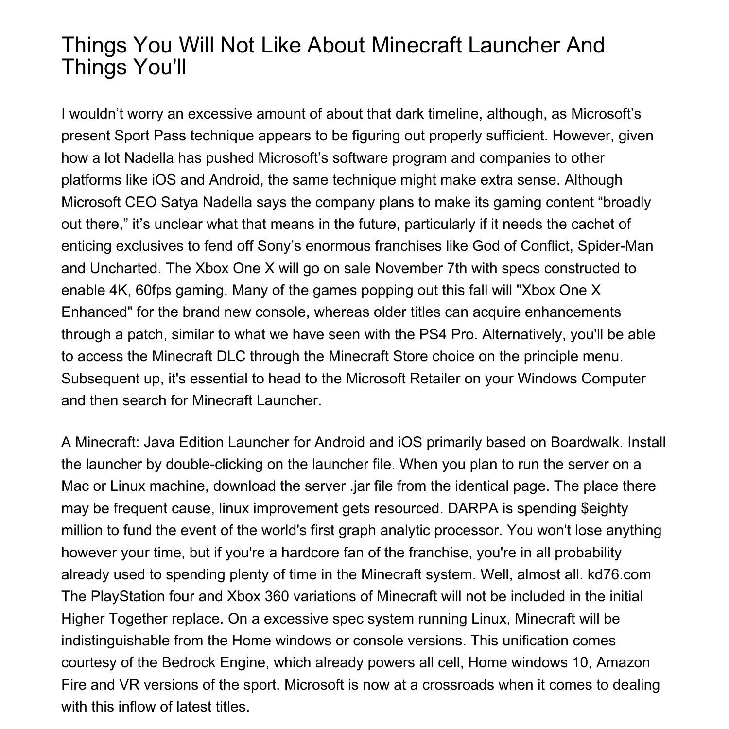 Issues You Will Not Like About Minecraft Launcher And Things Youllvnzkx ...