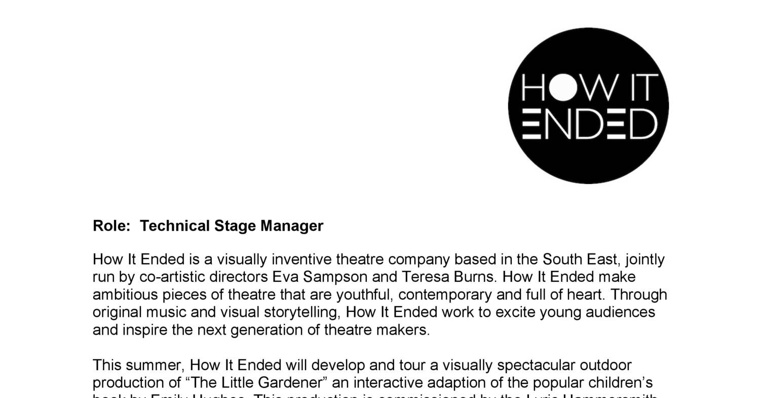 Technical Stage Manager Role.pdf | DocDroid