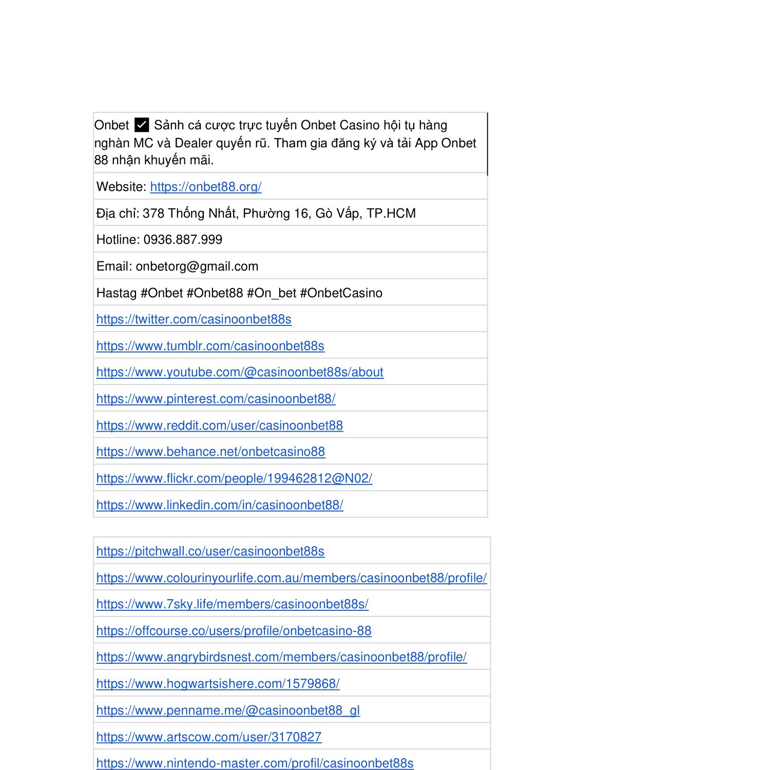 Onbet Casino Trang chủ nhà cái Onbet88 – Đăng Ký Onbet tặng 100k.docx | DocDroid