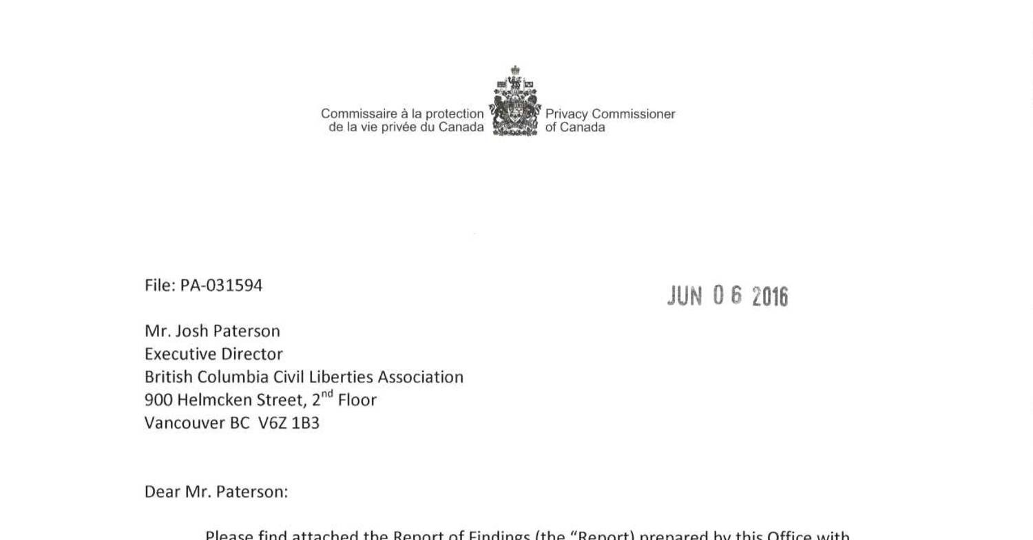 PA-031594 - Letter of Finding - CBSA Border TV Program - June 6 2016 ...