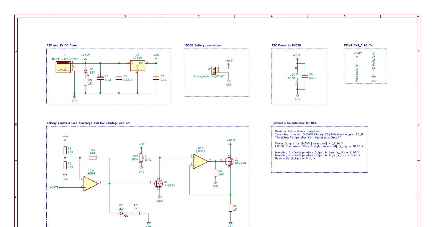 Schematic - Battery Discharge using Constant Load with Low Voltage ...