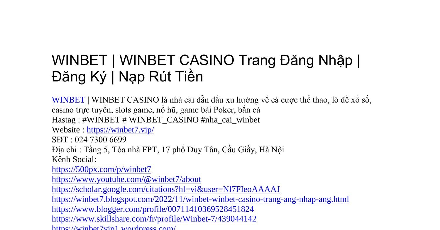 WINBET.docx | DocDroid