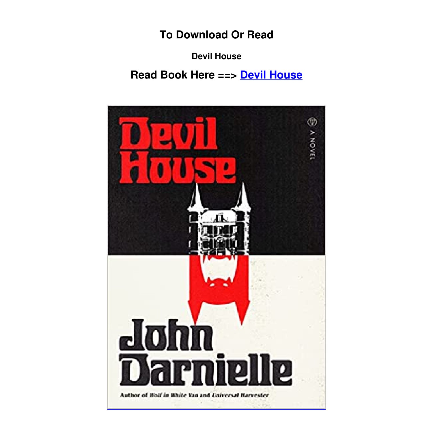 PDF DOWNLOAD Devil House by John Darnielle.pdf | DocDroid