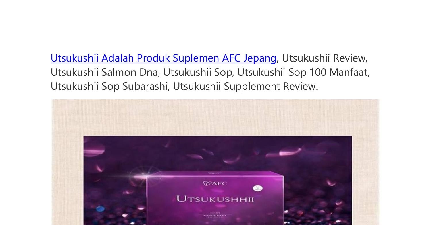 Utsukushii Afc Cara Konsumsi.pdf | DocDroid