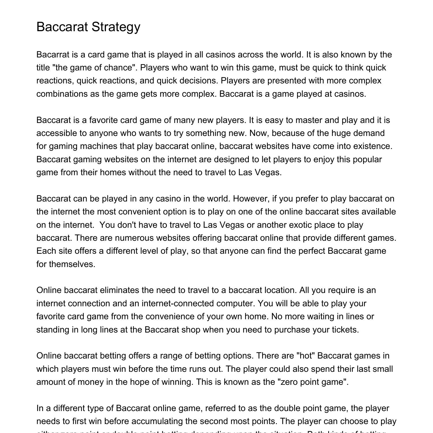 Baccarat Strategyrgqcv.pdf.pdf | DocDroid