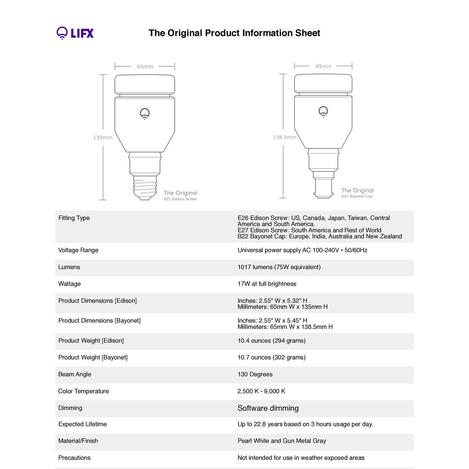 LIFX_The_Original_Product_Information_Sheet.pdf | DocDroid