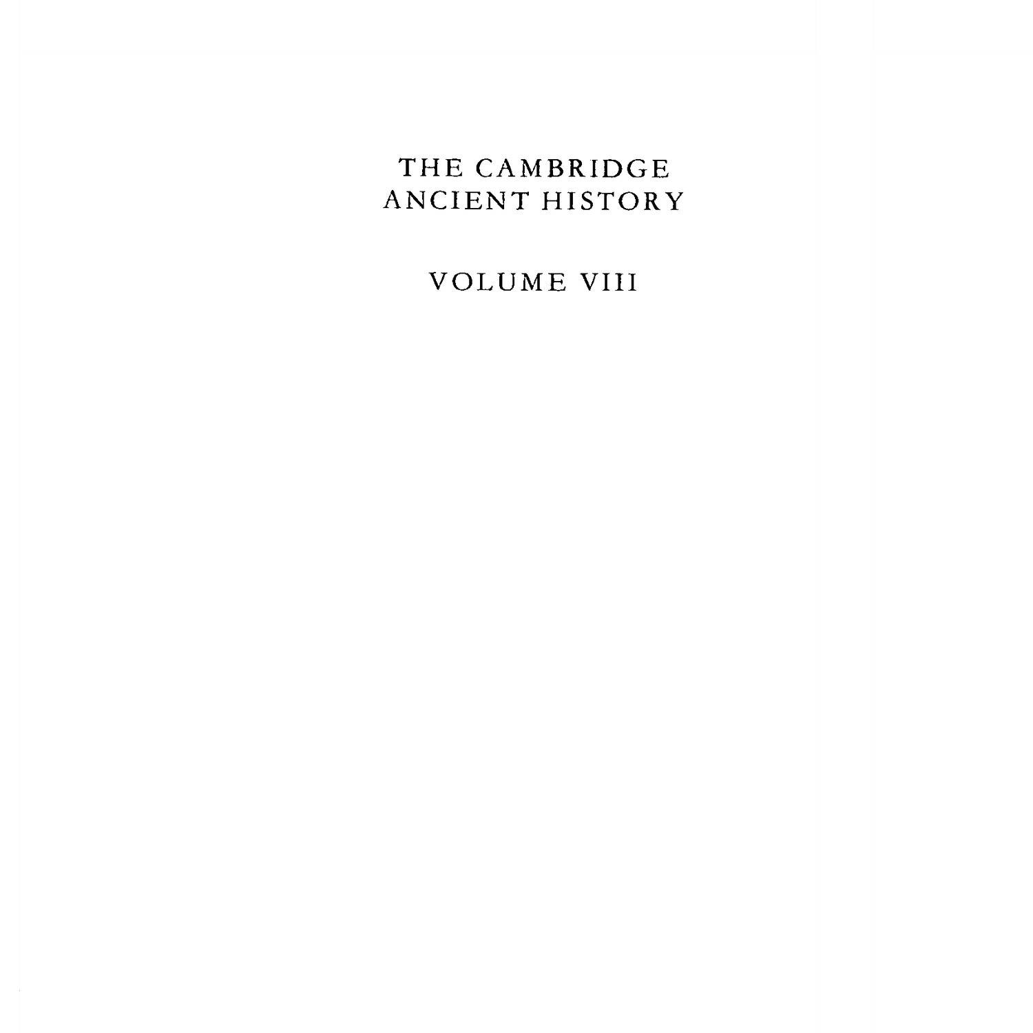 Cambridge Ancient History. Rome & the Mediterranean to 133 BC.pdf ...