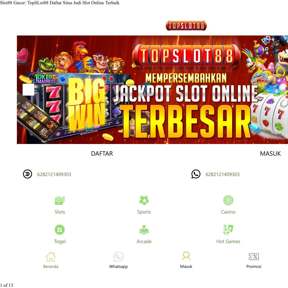 Slot88 Gacor TopSLot88 Daftar Situs Judi Slot Online Terbaik.pdf | DocDroid
