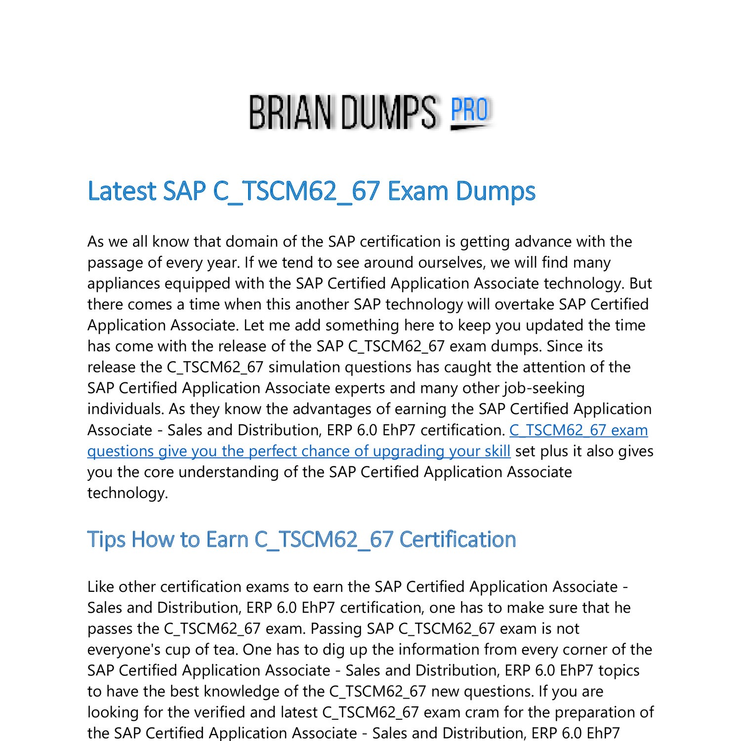 Pass C_TSCM62_67 Exam Using C TSCM62 67 Exam Cram.pdf | DocDroid