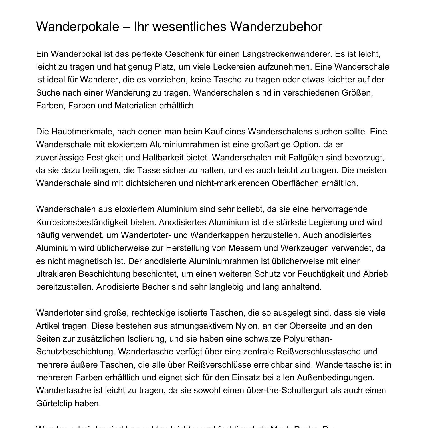 Wanderpokale Ihr wesentliches Wanderzubehorobkbd.pdf.pdf | DocDroid