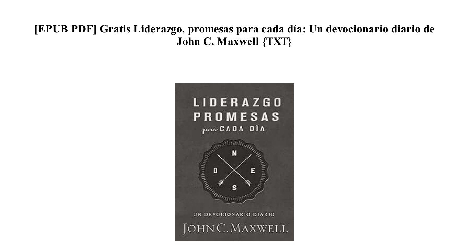 Descargar (Libro) Liderazgo, promesas para cada día Un devocionario ...