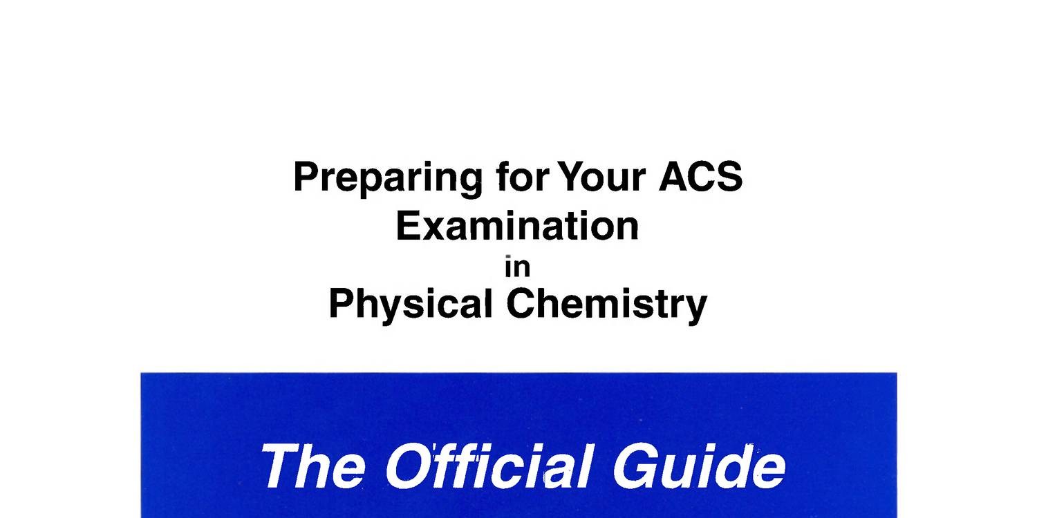American Chemical Society Study Guide