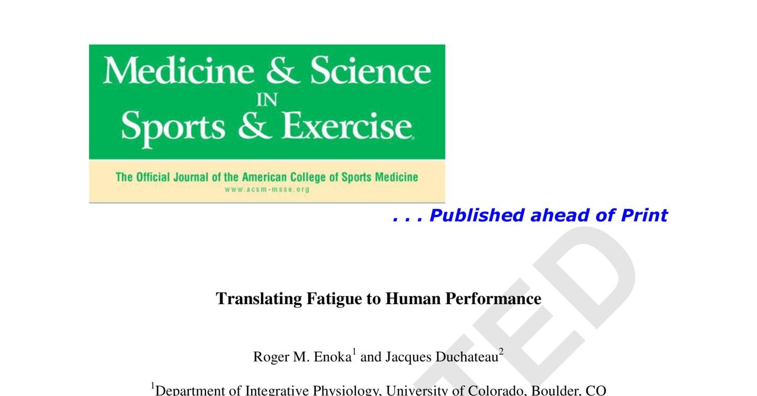Translating Fatigue to Human Performance (ACSM, 2016).pdf | DocDroid