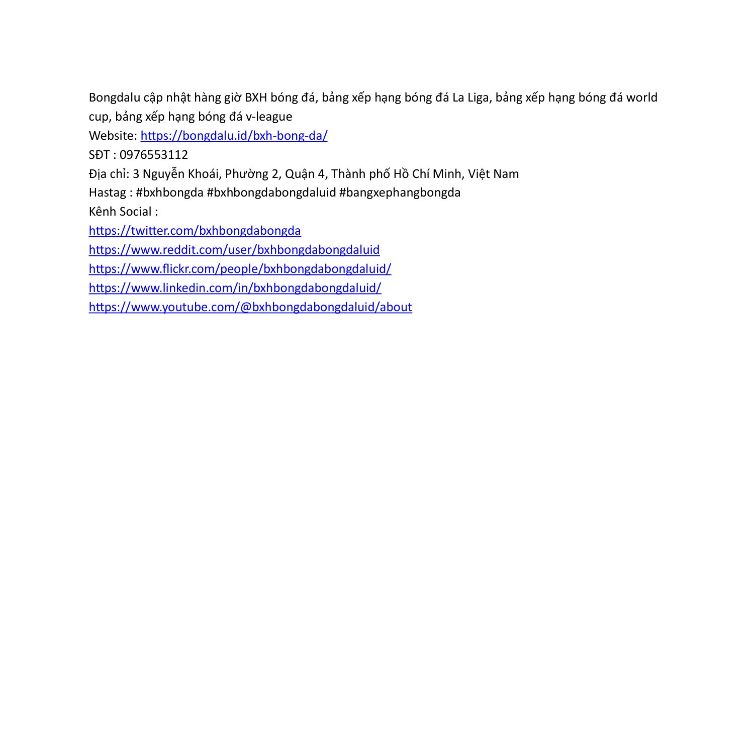 Bongdalu cập nhật hàng giờ BXH bóng đá.docx | DocDroid