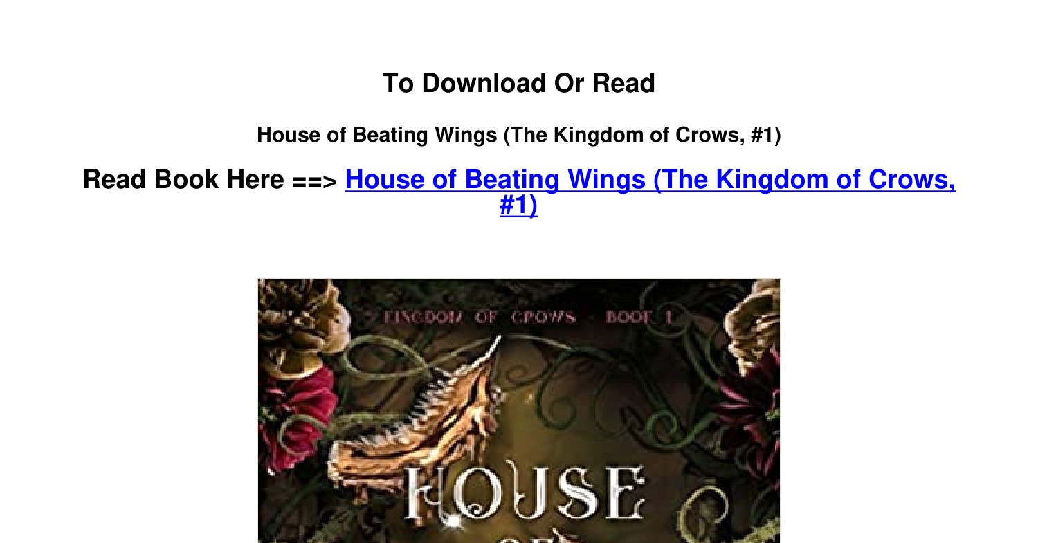 DOWNLOAD pdf House of Beating Wings The Kingdom of Crows 1 by Olivia ...