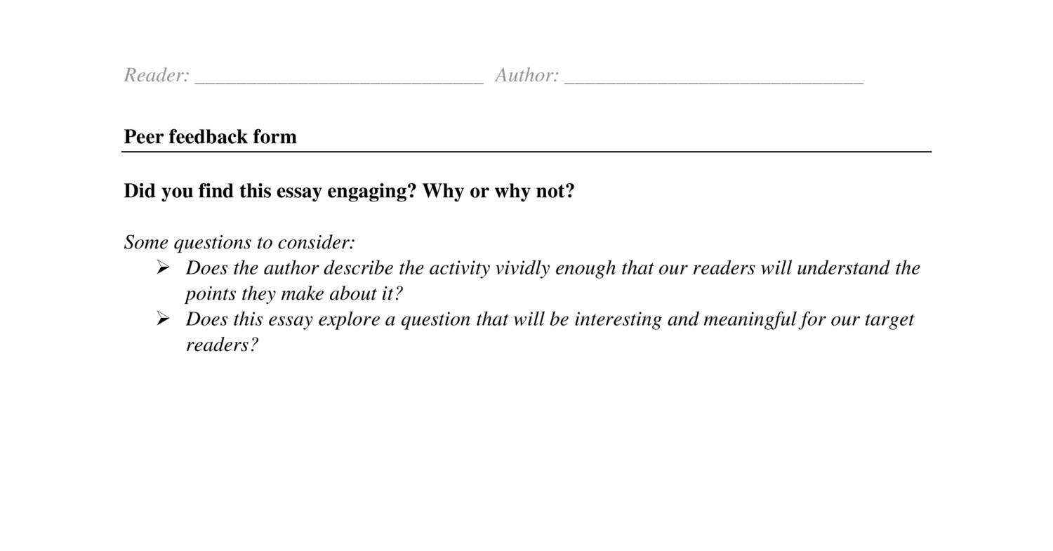 Handout - Peer feedback.docx | DocDroid