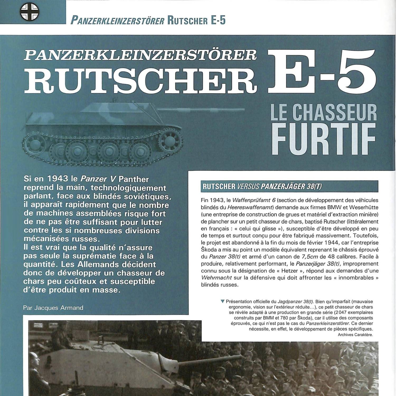 Panzerkleinzerstorer Rutscher E-5 Trucks & Tanks Magazine 2013-1112 (40 ...