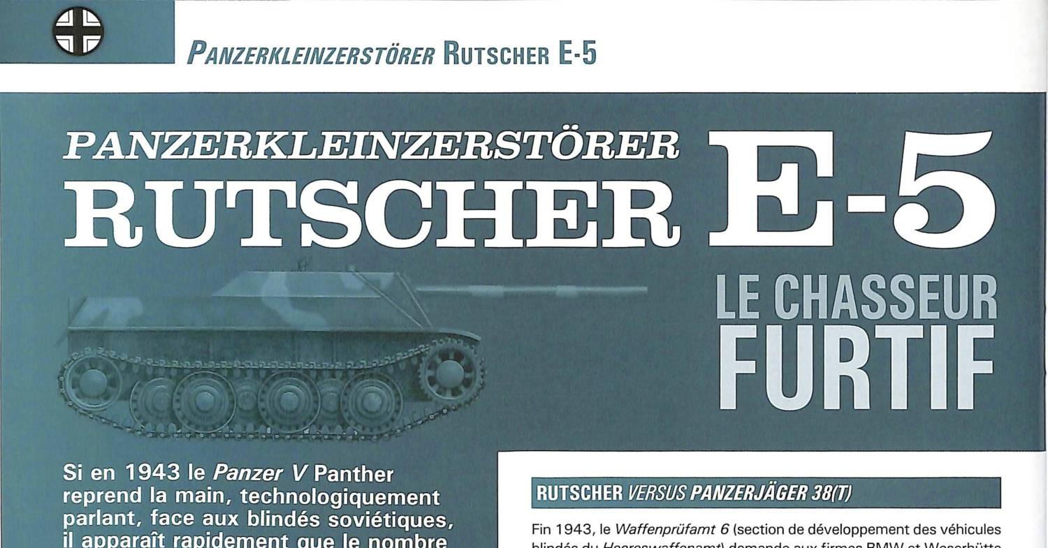 Panzerkleinzerstorer Rutscher E-5 Trucks & Tanks Magazine 2013-1112 (40 ...