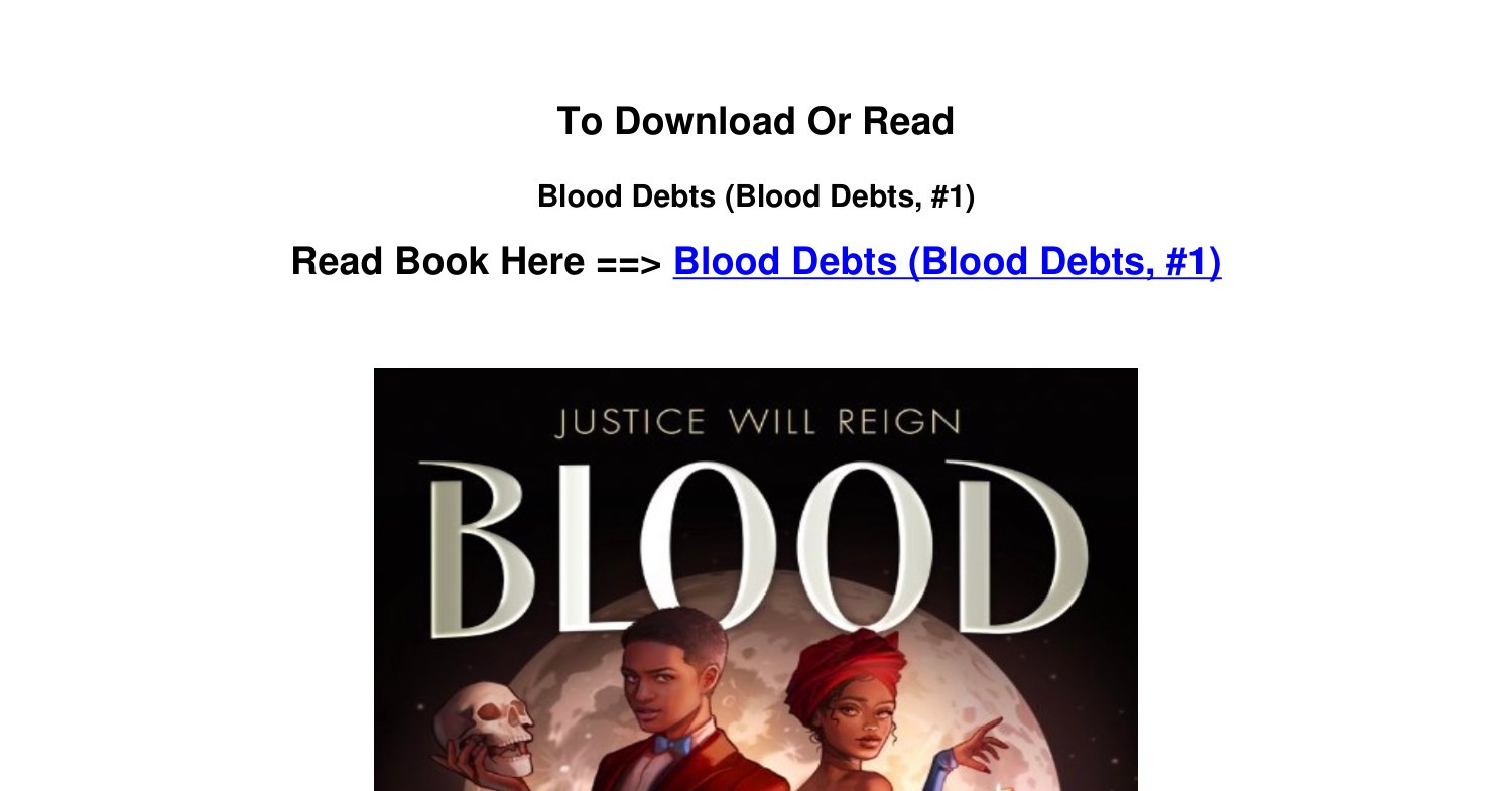 DOWNLOAD EPub Blood Debts Blood Debts 1 by Terry J Benton Walker.pdf ...