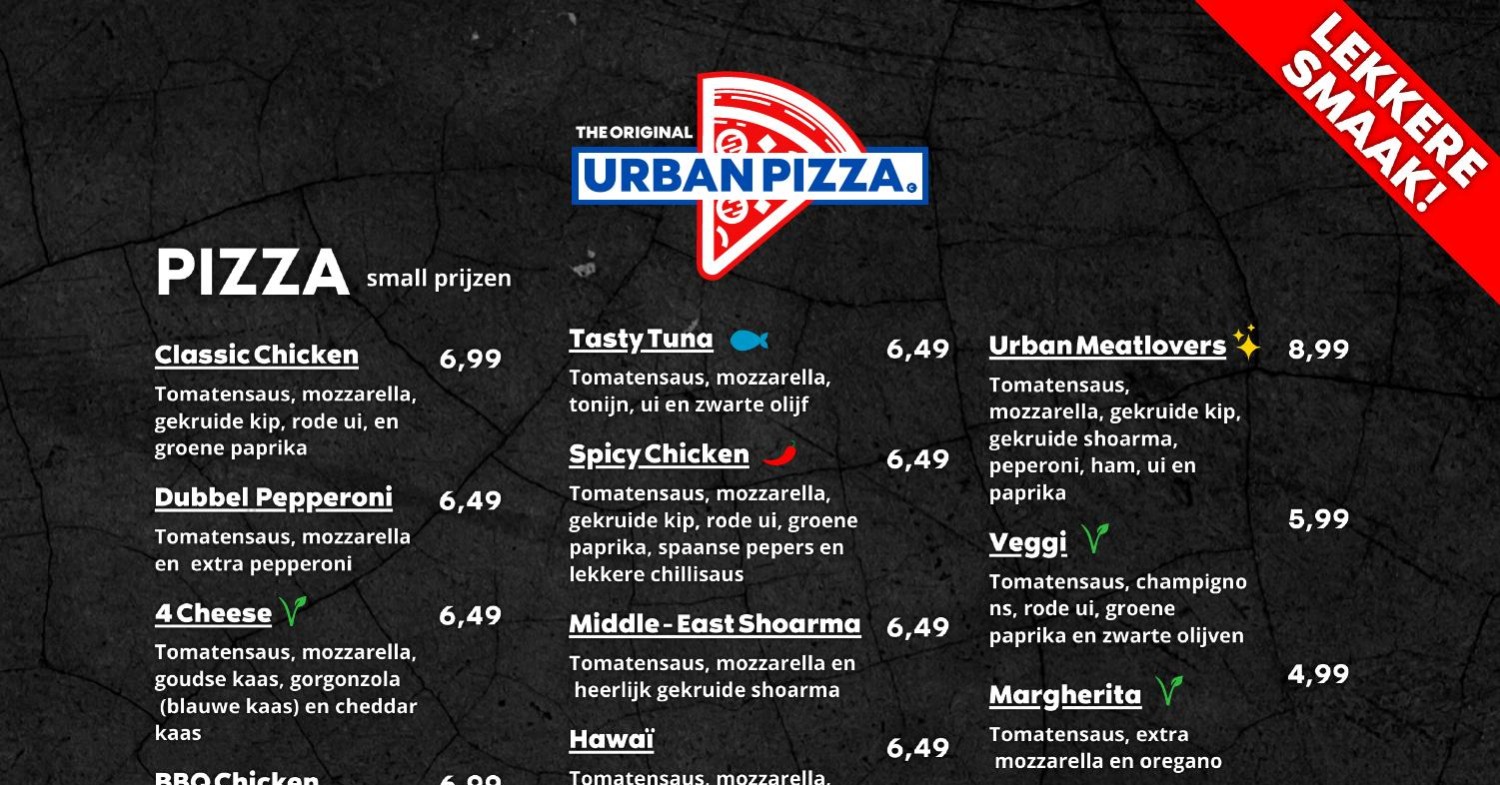 Urban Pizza Menu .pdf | DocDroid