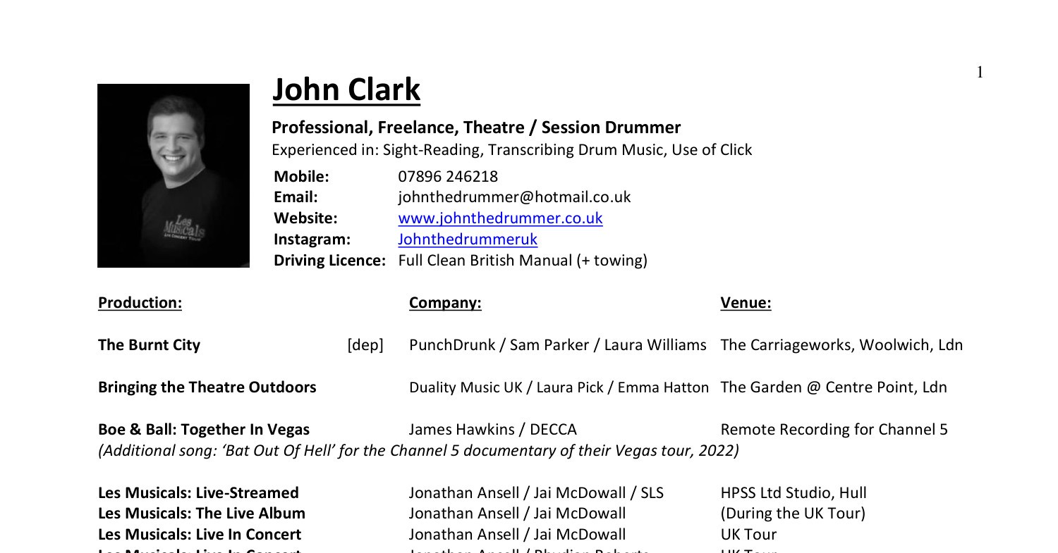 CV - John Clark - Drummer.pdf | DocDroid