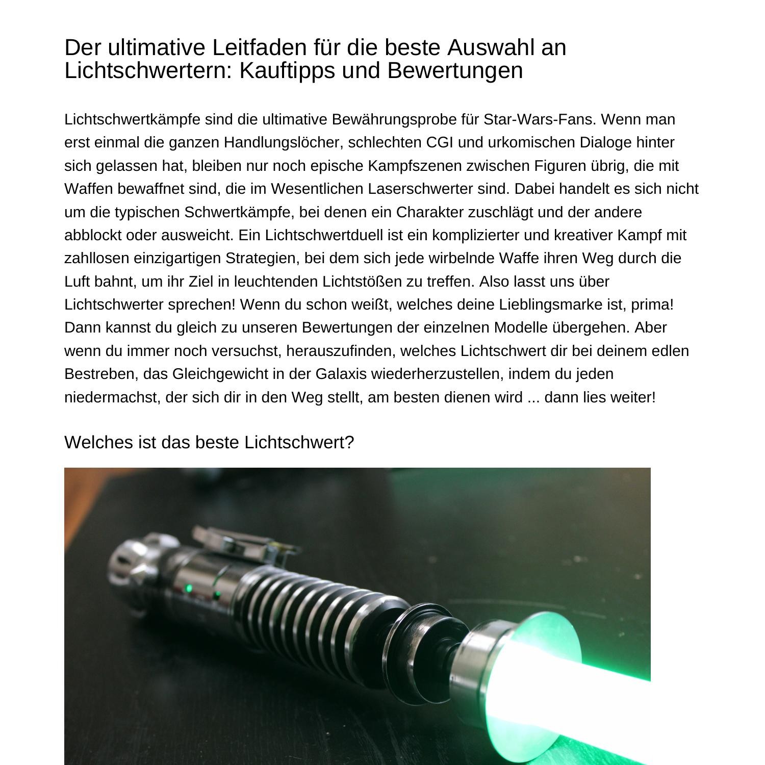 Der ultimative Leitfaden für die beste Auswahl an Lichtschwertern ...