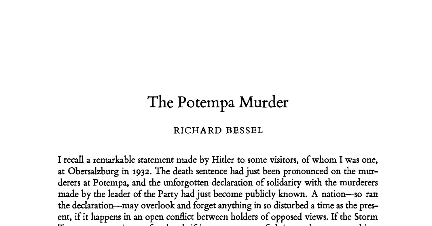 Bessel, The Potempa Murder, Central Eur Hist (Sept. 1977).pdf | DocDroid
