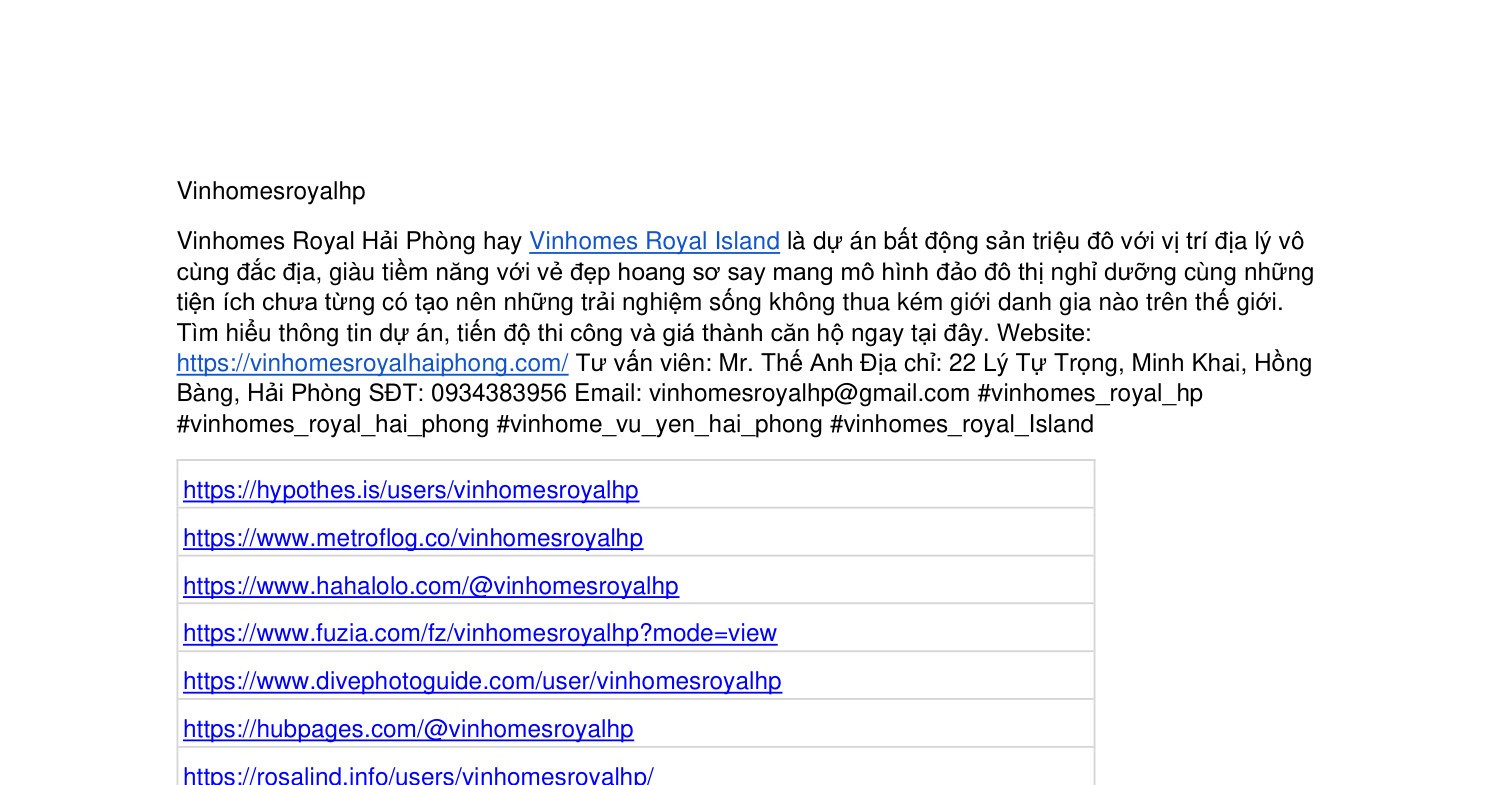 Vinhomesroyalhp.docx | DocDroid