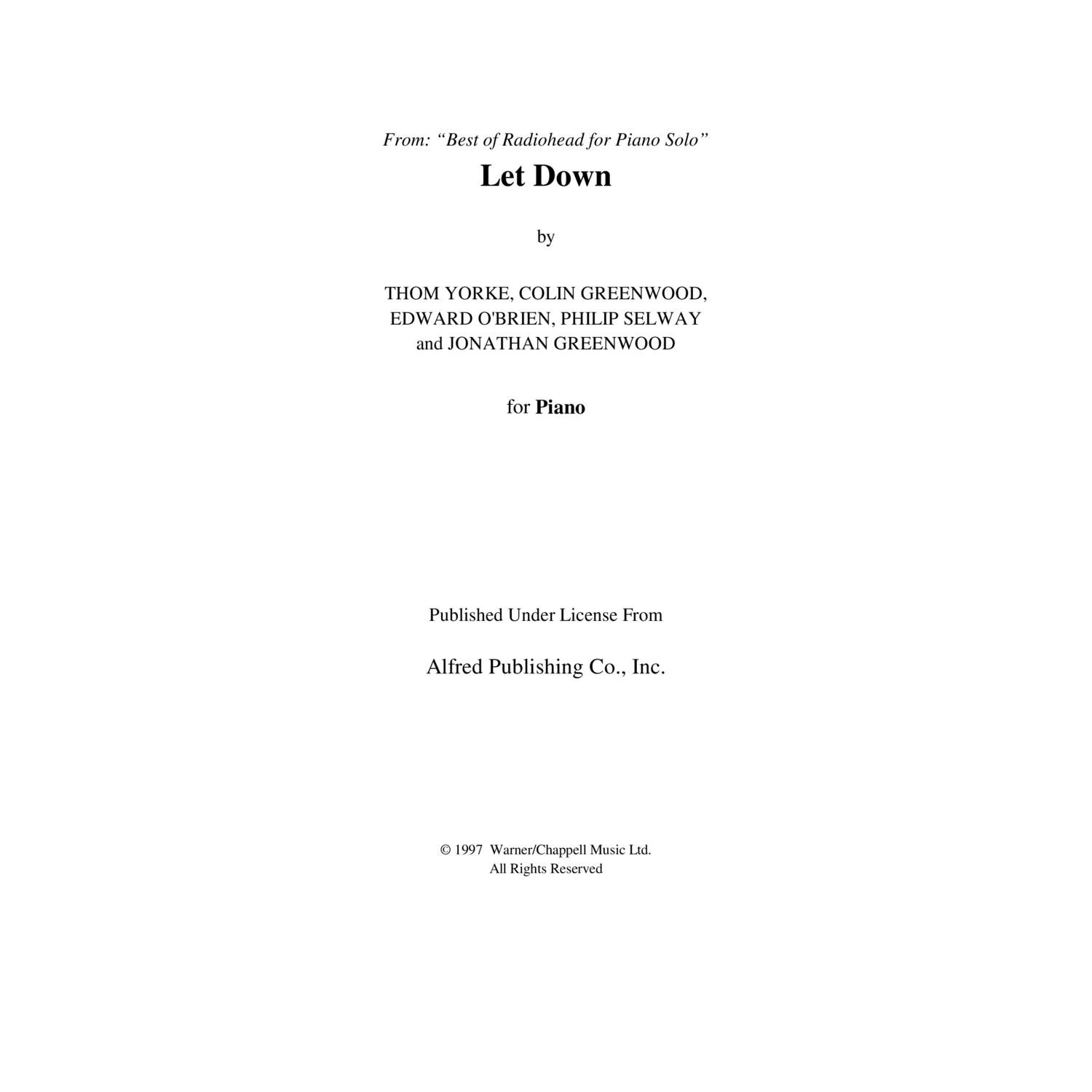 Let Down - Bb Major - MN0115662.pdf | DocDroid
