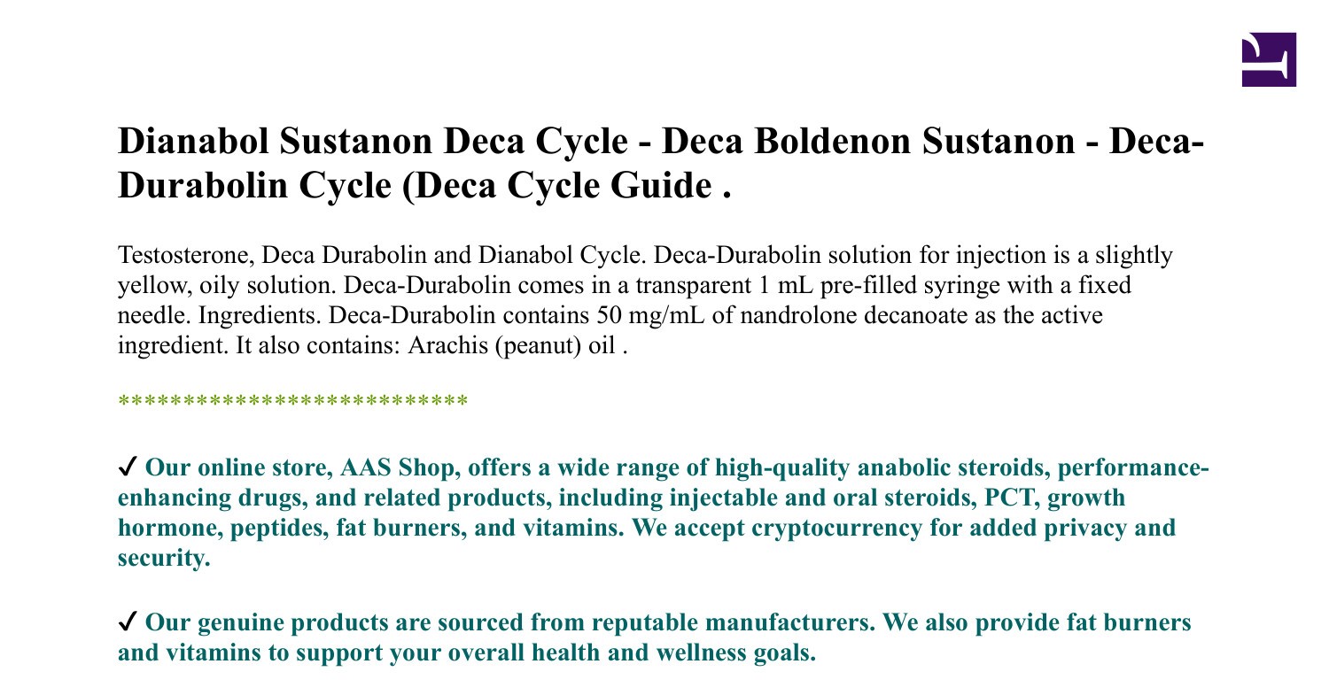 Dianabol Sustanon Deca Cycle.pdf | DocDroid