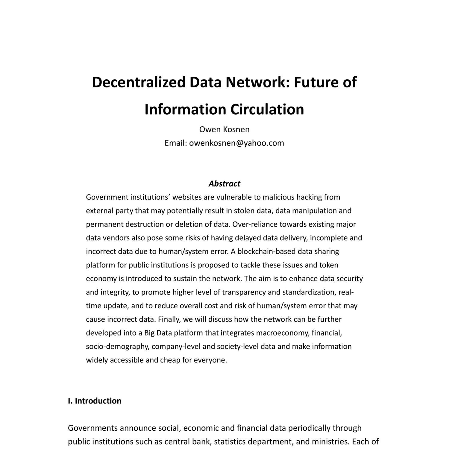 Decentralized Data Network - A Blockchain Idea.pdf | DocDroid
