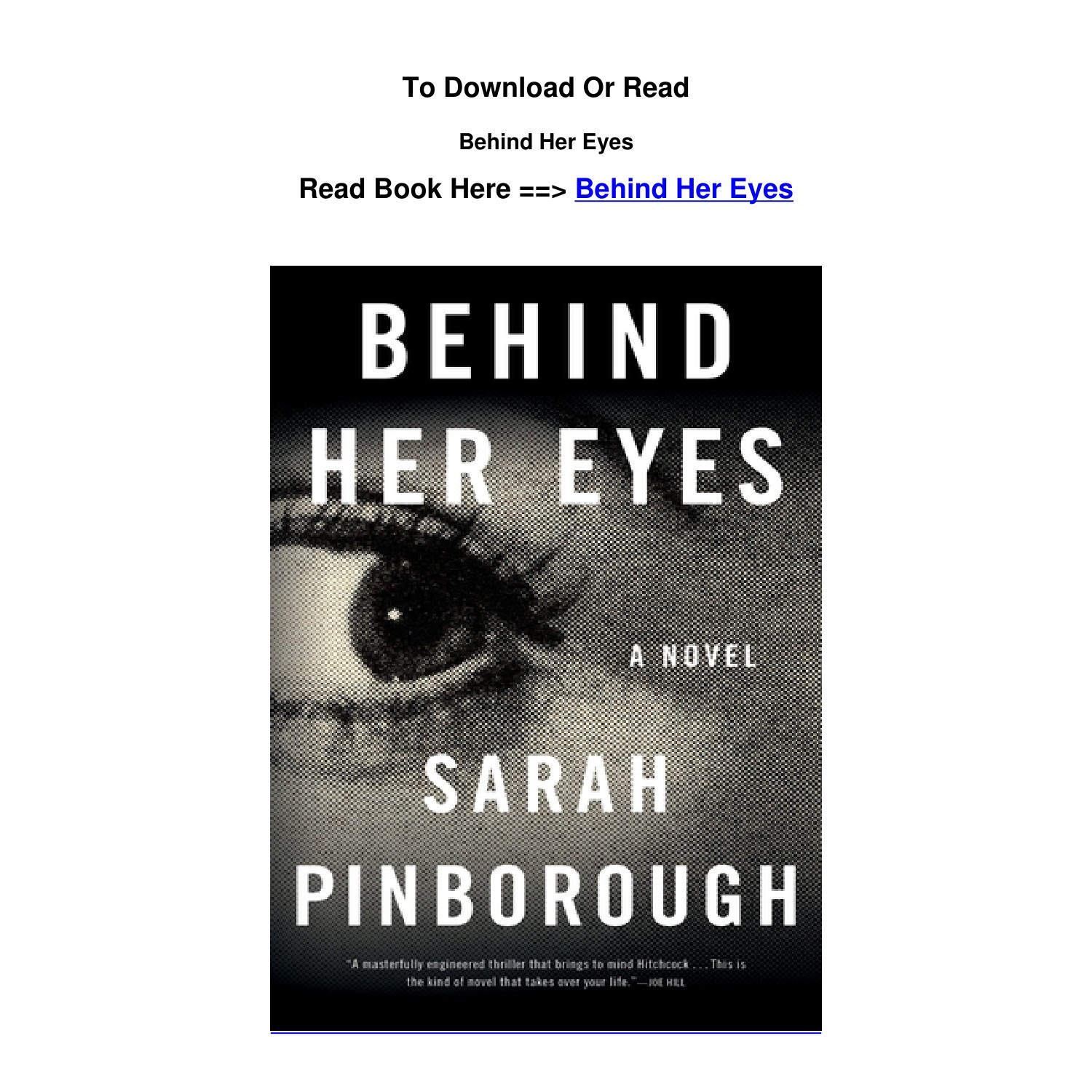 pdf Download Behind Her Eyes by Sarah Pinborough.pdf | DocDroid