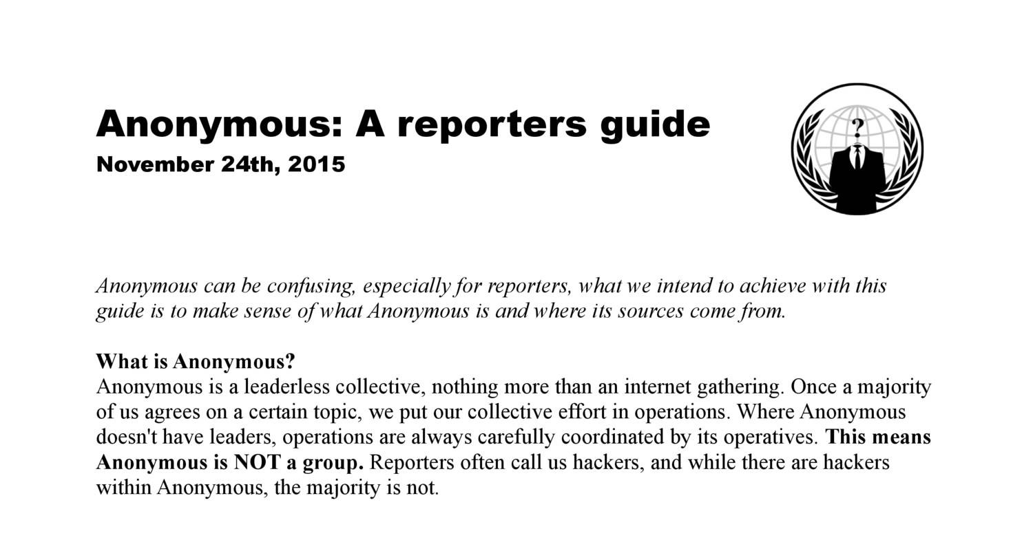 Anonymous - A reporters guide.pdf | DocDroid