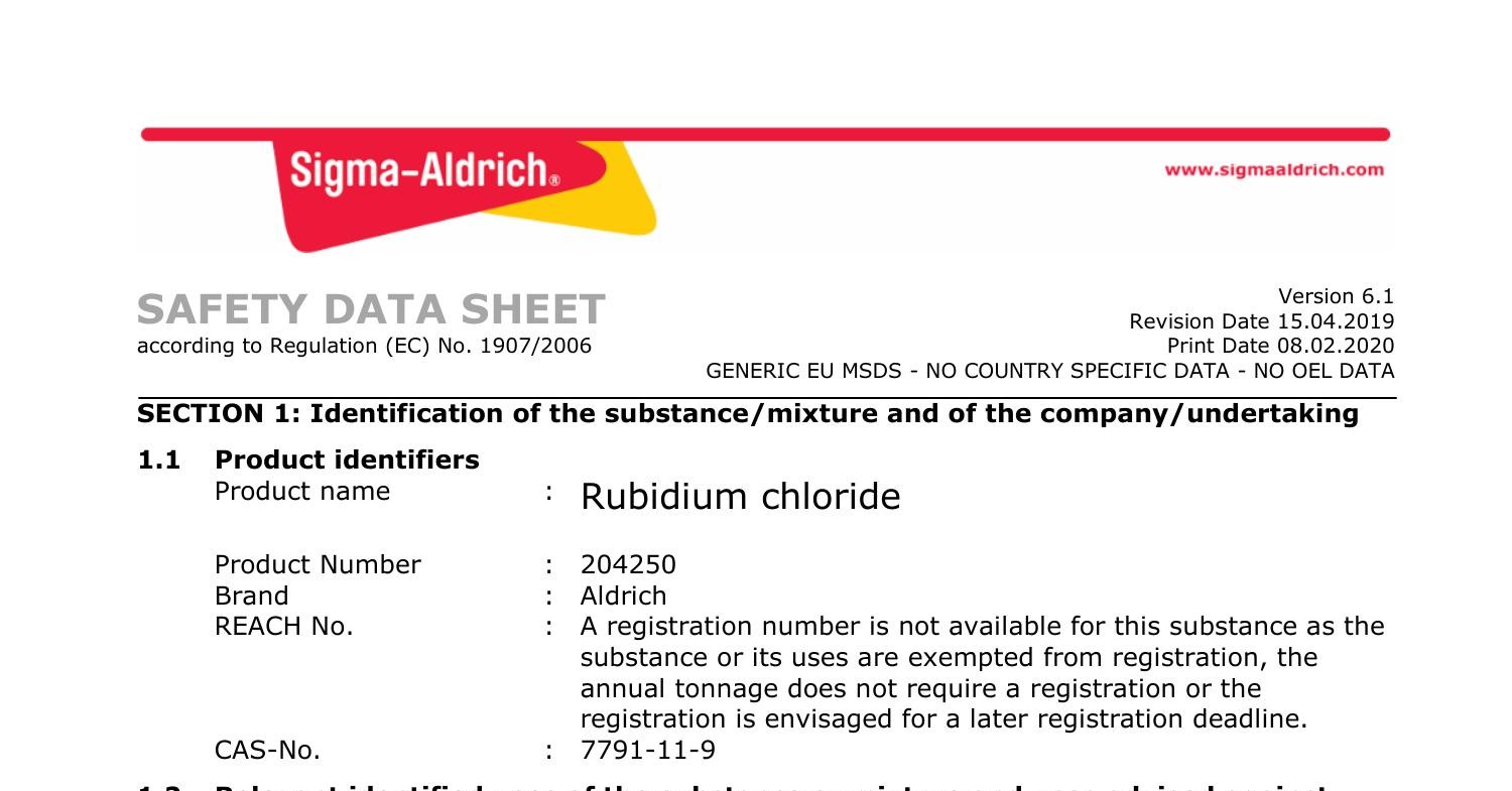 Rubidium chloride SA.pdf | DocDroid