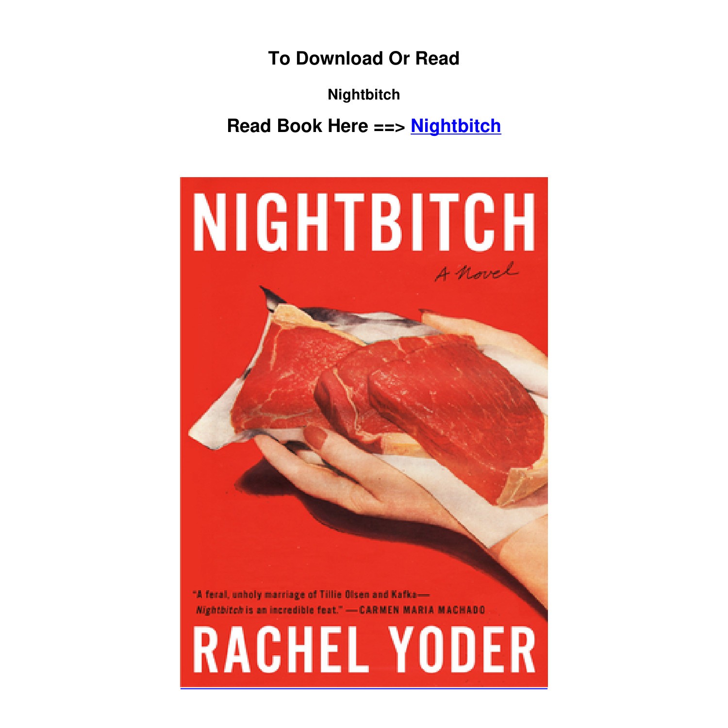 ePub DOWNLOAD Nightbitch by Rachel Yoder.pdf | DocDroid