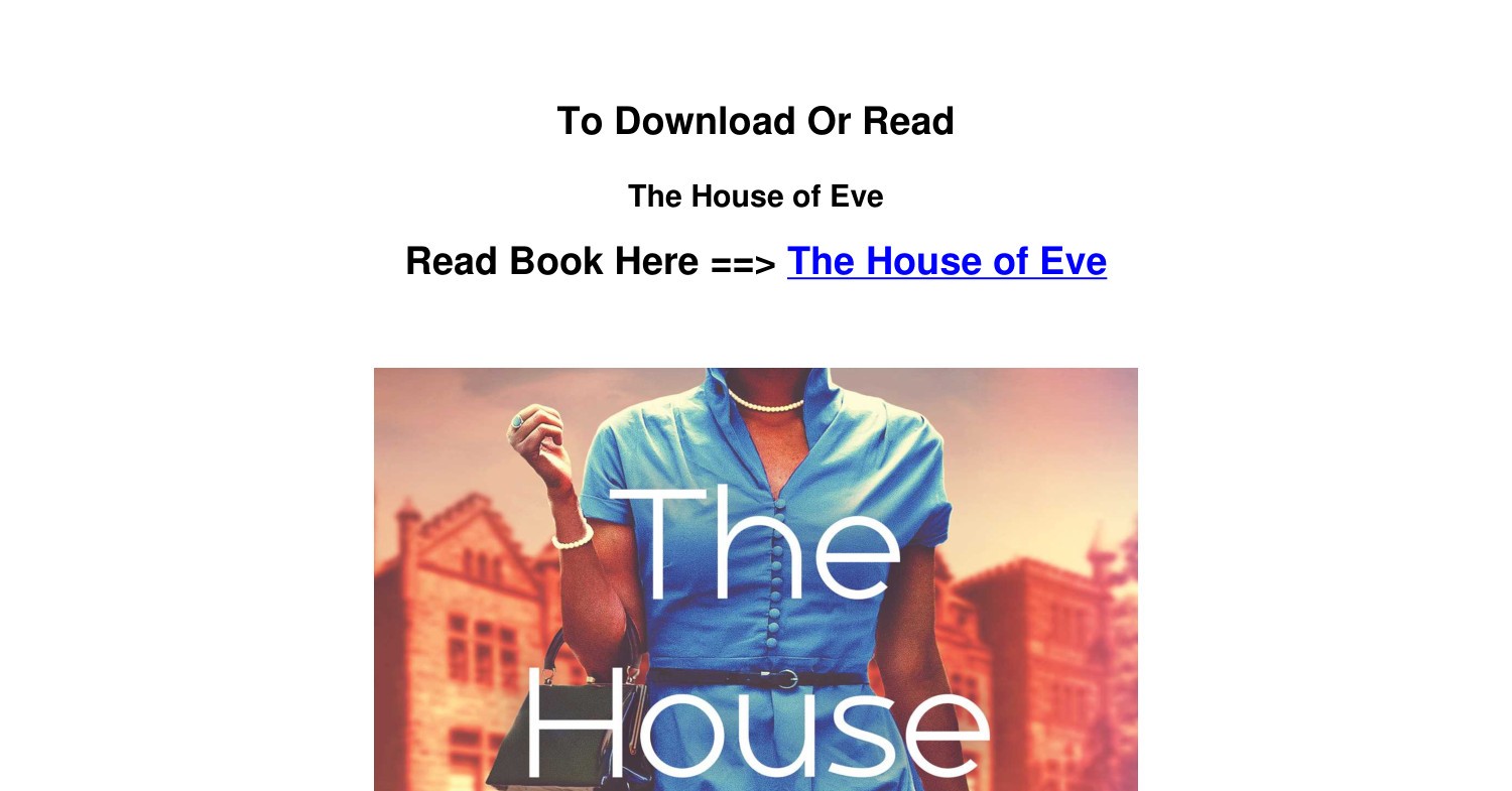 Pdf download The House of Eve BY Sadeqa Johnson.pdf | DocDroid