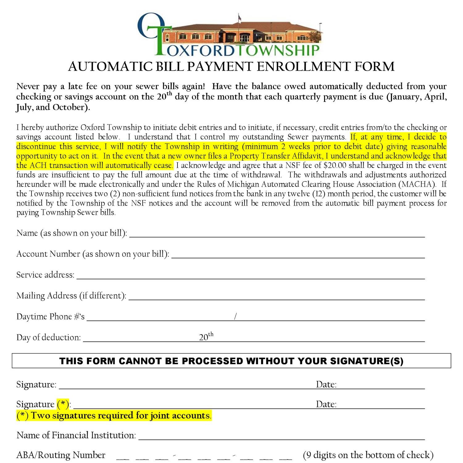 AUTOMATIC BILL PAYMENT ENROLLMENT FORM-update.pdf | DocDroid