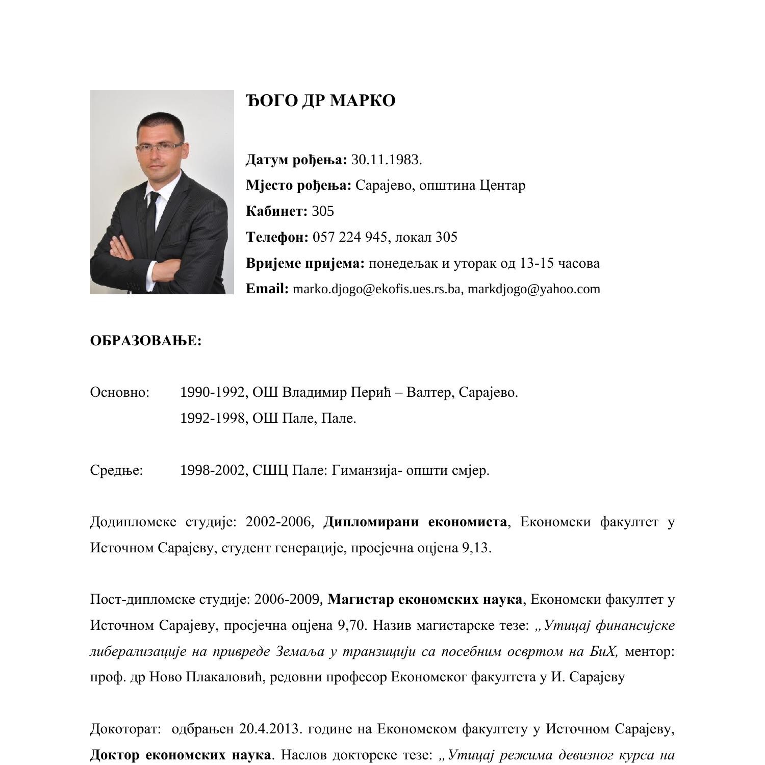 Проф. др Марко Ђого - Биографија.docx | DocDroid
