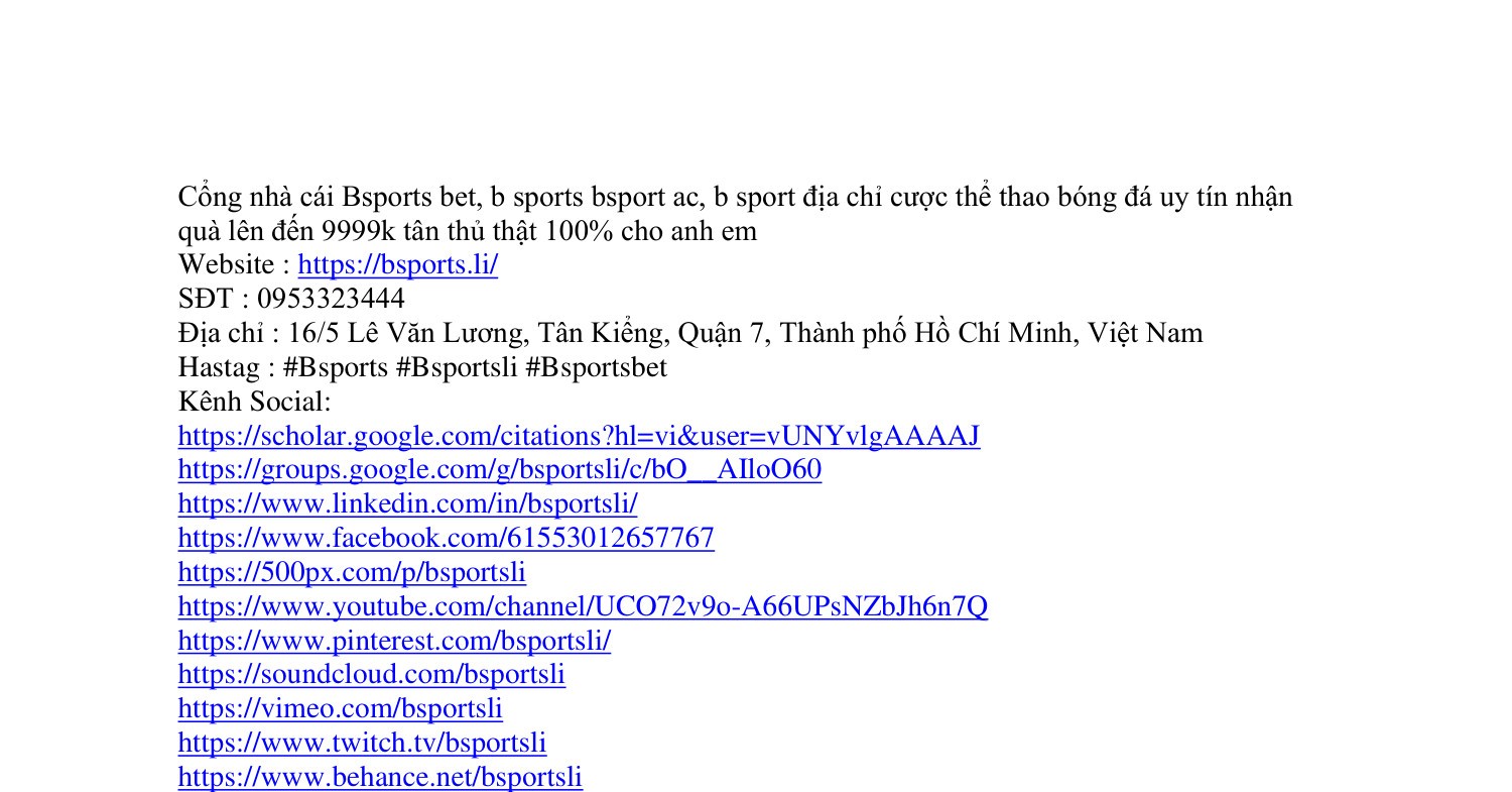 Bsports bet cổng nhà cái thể thao bsport gg uy tín TẶNG 999K.pdf | DocDroid