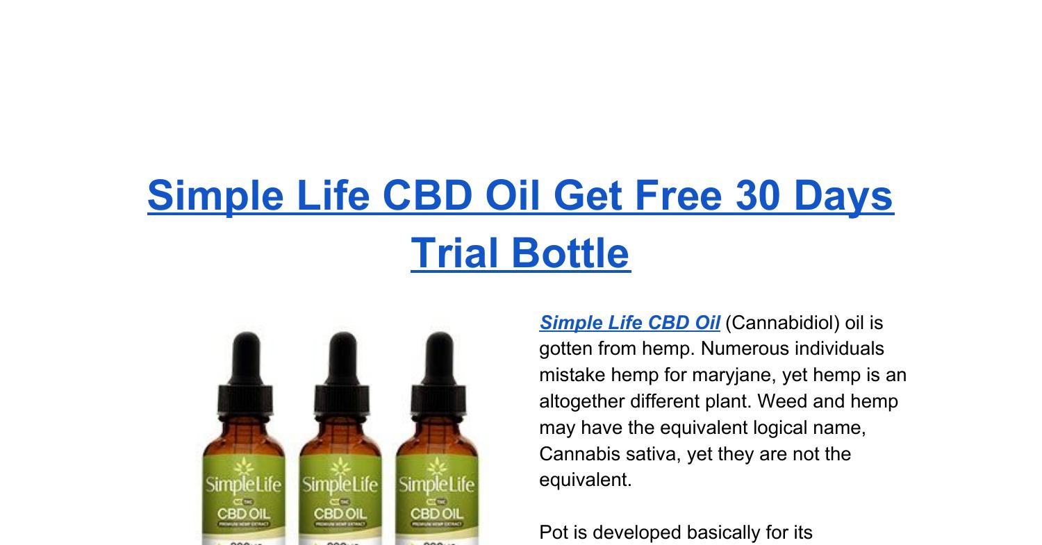 Simple Life CBD Oil.pdf | DocDroid