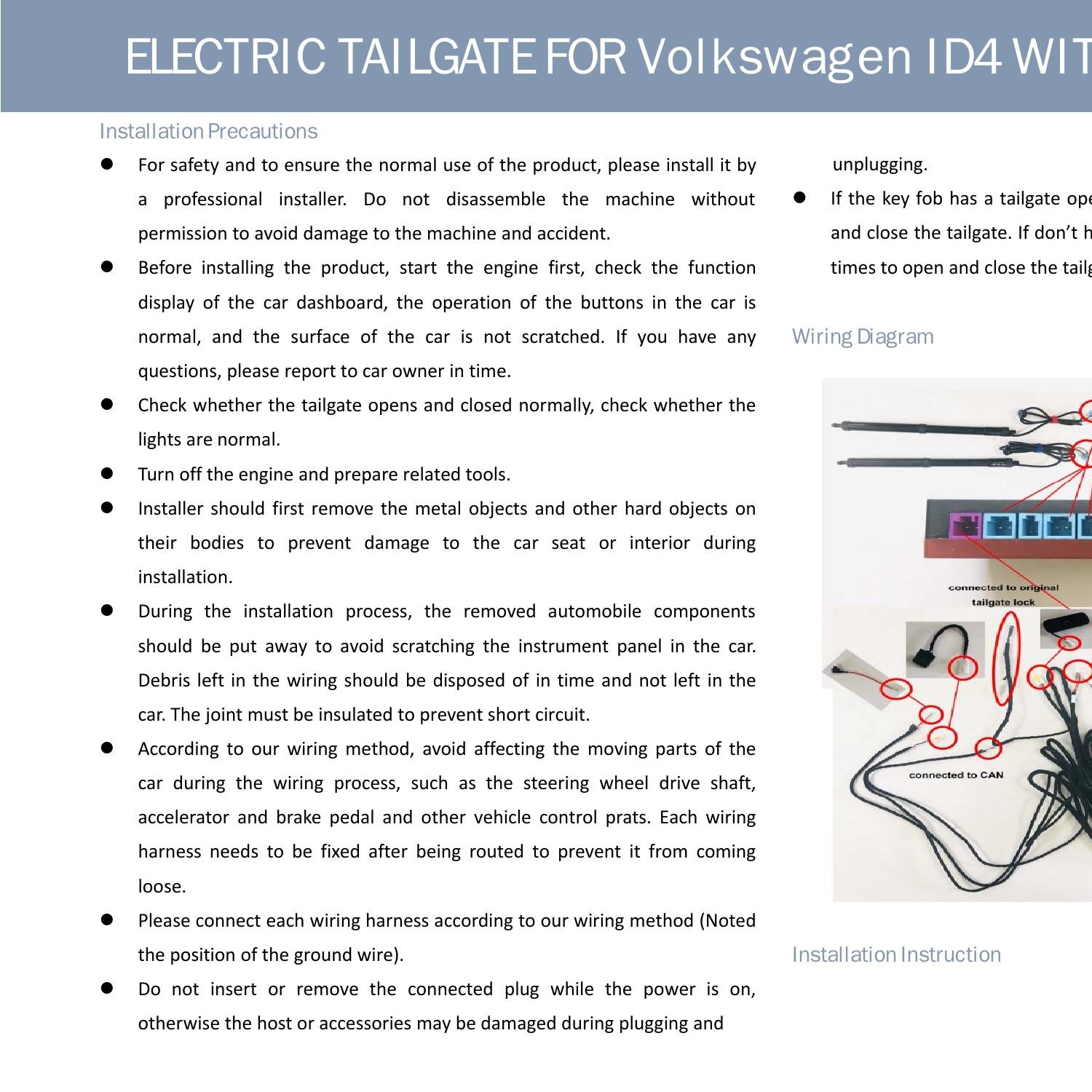 Electric tailgate instruction for Volkswagen ID4.pdf | DocDroid