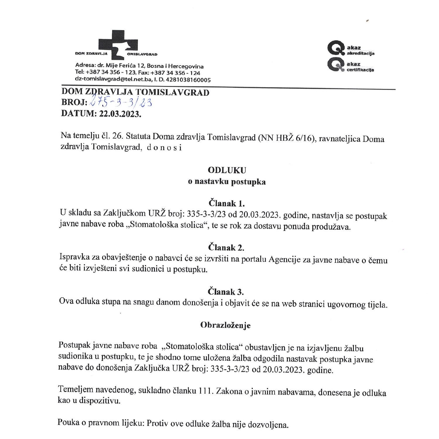 ODLUKA O NASTAVKU POSTUPKA.pdf | DocDroid