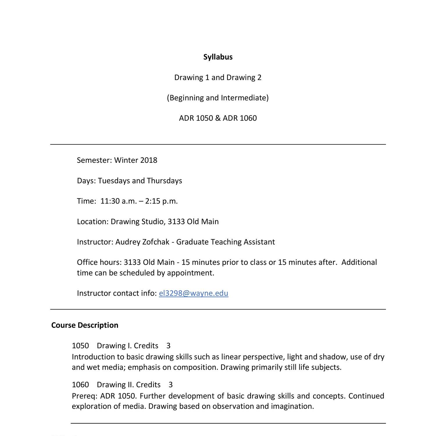 Syllabus Drawing 1 and 2 .pdf | DocDroid