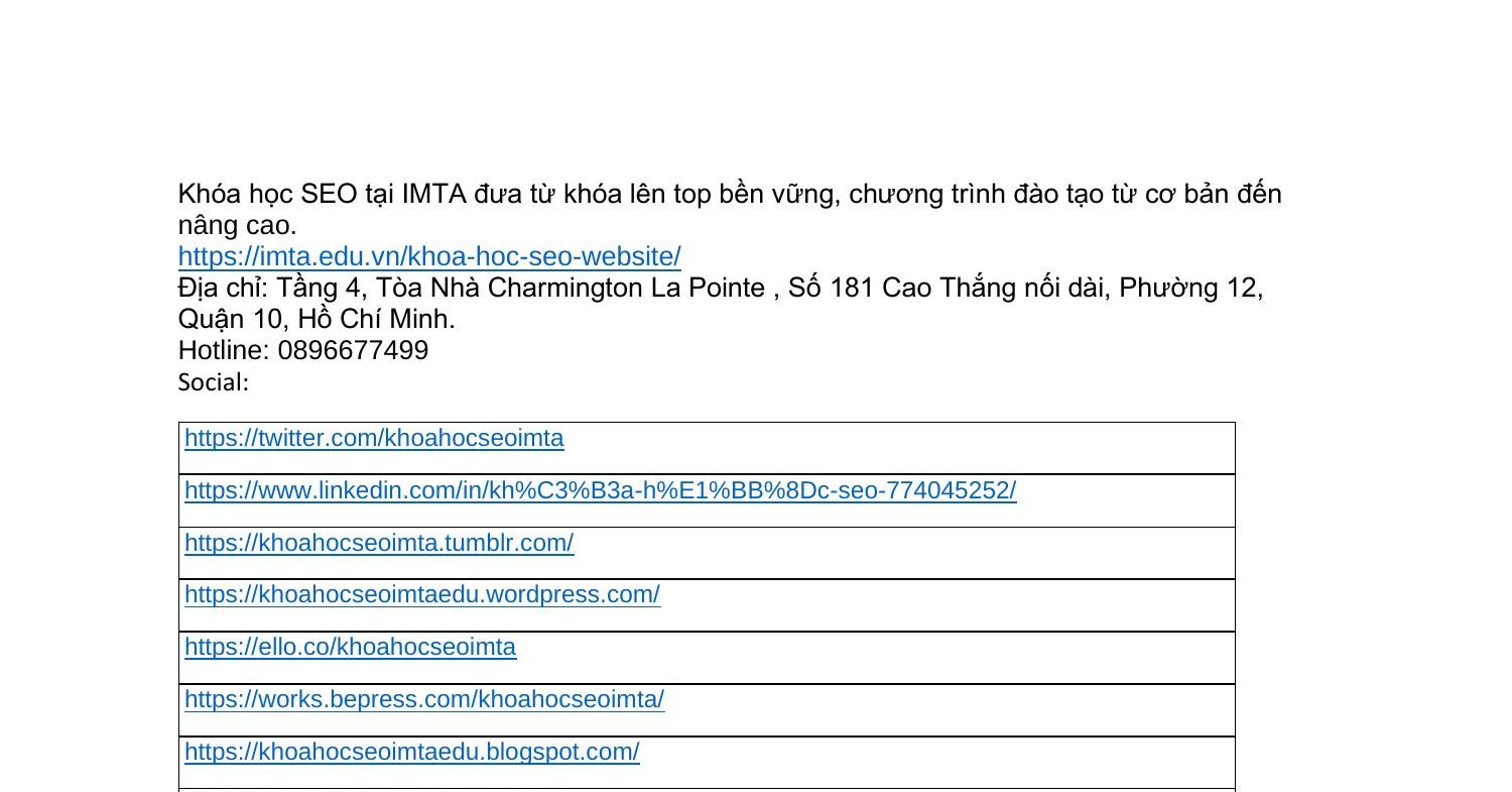 Khóa học SEO IMTA.docx | DocDroid